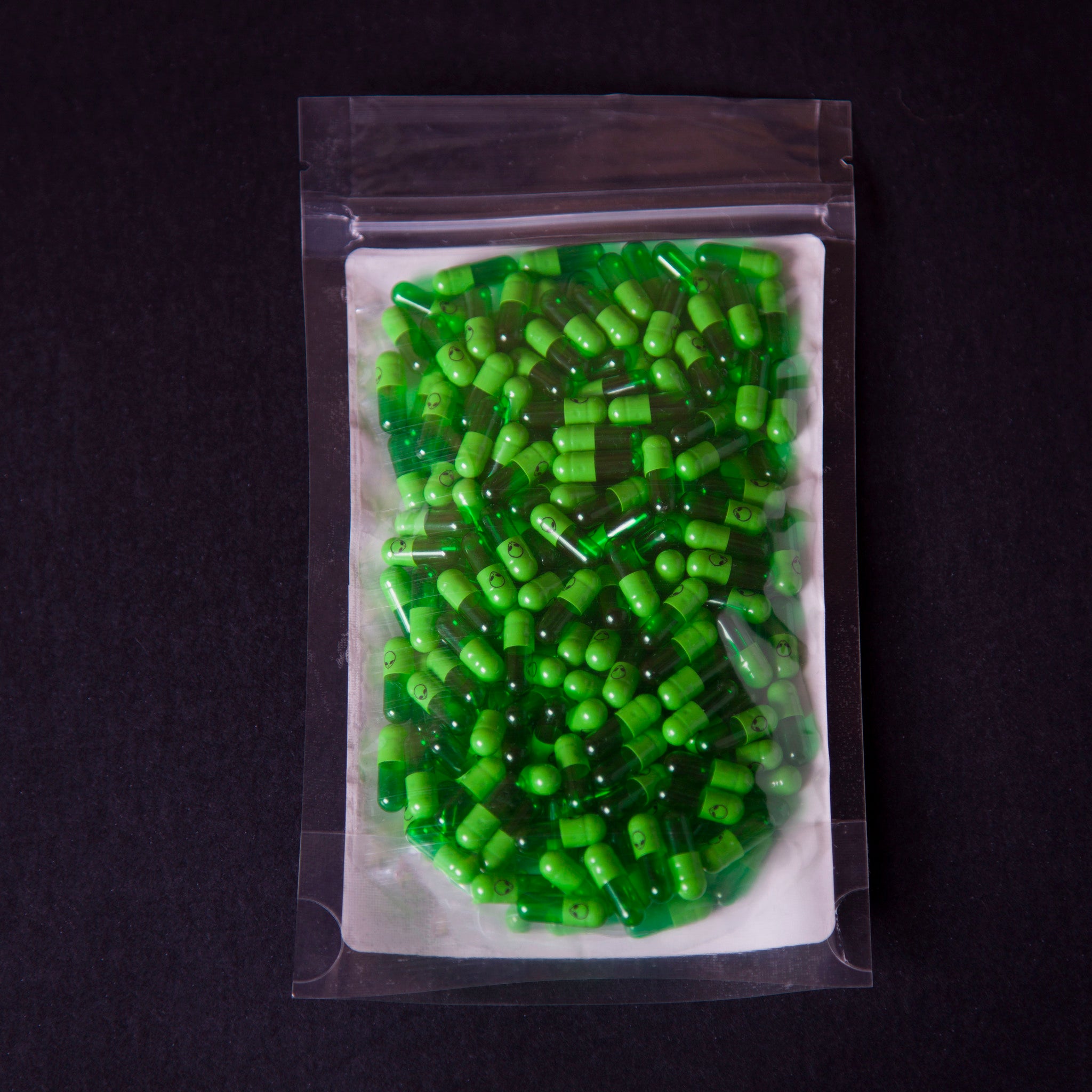 Green Alien Caps, Empty Gelatin Capsules - Size 3 | That Capsule Lab